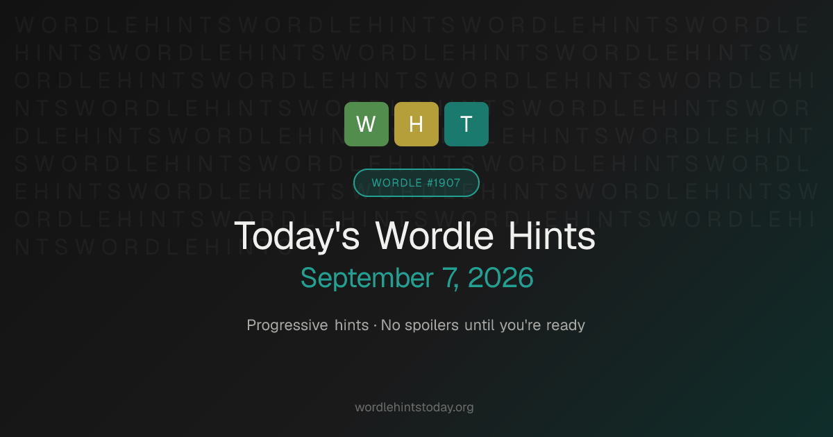 Today's Wordle Hints and Answer - 6 Progressive clues